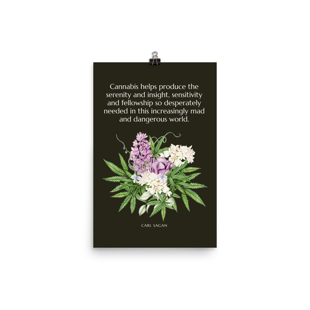 Carl Sagan Quote Poster (Floral Edition) - Dank Budz